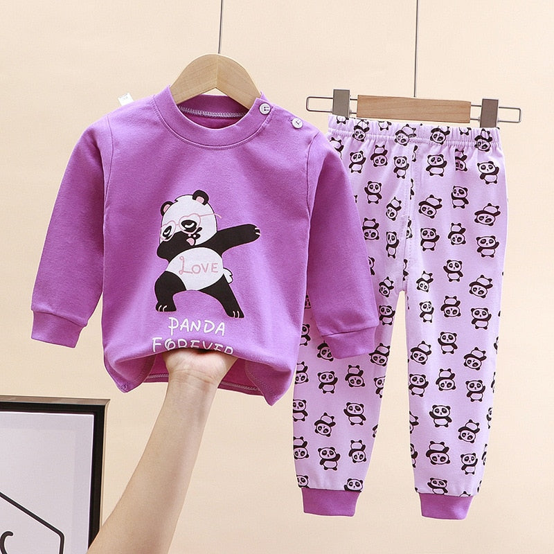 Spring/Autumn Panda Pajama for Kids – Pink & Blue Baby Shop